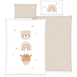 Baby Best Babybettw&auml;sche &raquo;Little Friends&laquo; 2 Stk. mit liebevollem Motiv bunt Renforc&eacute;, Obermaterial: 100% Baumwolle B/L: 100cm x 135cm, 1 Stk., 1 Stk., Renforc&eacute;,
