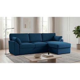 OTTO home Ecksofa &raquo;Citry&laquo; Breite 246 cm, Chenille, Bettfunktion, Bettkasten, L-Form blau 100% polyester B/H/T: 246cm x 88cm x 156cm, Chenille, 