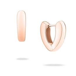 Echtzeit Damen Paar Creolen &raquo;Schmuck Geschenk Edelstahl Ohrringe The Modern Basic&laquo; rosa Edelstahl