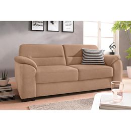 Sit & More sit&more 3-Sitzer &raquo;Montego, B: 198 cm&laquo; mit Federkern braun Struktur (100% Polyester);Luxus-Microfaser ALTARA NUBUCK (100% Polyester);Luxus-Microfaser 