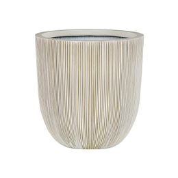 Beliani Outdoor Blumentopf CHIOS in Wei&szlig;/Beige - (W) 31 x (H) 33 x (L) 31 cm | Gr.: onesize