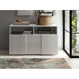 Home Affaire Garderobenschrank &raquo;Dama, Breite 91 cm, H&ouml;he 51 cm, Schuhbank 1 Klappe&laquo; Garderobenbank, Front in 3D-Optik grau Eucalipto, B/H/T: 91cm x 