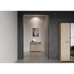 Demeyere Group Kombikommode &raquo;Watson&laquo; Schubkatenkommode 3 Schubladen 1 Niche braun Holzwerkstoff B/H/T: 82,8cm x 81,1cm x 39,5cm, 3 Stk.