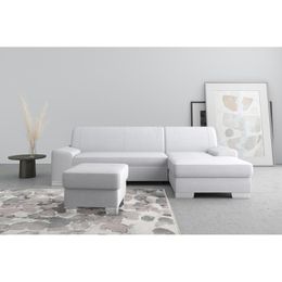 DOMO collection Ecksofa &raquo;Anzio L-Form, whlw. Bettfunktion, Federkern, hochwertig, Breite 271 cm&laquo; Mit Bettfunktion, Recamiere rechts, Feinstruktur, 