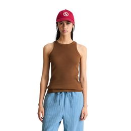 Marc O'Polo Marc O'polo Denim Damen Marc O'Polo DENIM Tanktop Ripp-Top slim aus reinem Organic Cotton braun XL