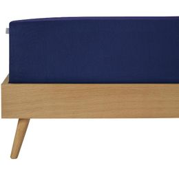 Schiesser Spannbettlaken &raquo;Elli&laquo; f&uuml;r hohe Matratzen und Boxspringbetten, MADE IN GREEN by OEKO-TEX blau Jersey-Elasthan, Obermaterial: 97% Baumwolle, 3% Elasthan