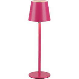 JUST LIGHT Tischleuchte &raquo;BOTERIA&laquo; LED-Board 1 Stk. Warmwei&szlig; LED, dimmbar &uuml;ber Touchdimmer, Memory, nach Trennung vom Netz, IP54 pink 1, &Oslash; 107cm H: 