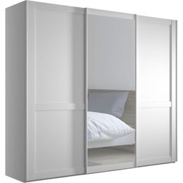 Wiemann Schwebet&uuml;renschrank &raquo;G&ouml;teborg&laquo; Querriegel und Griffleisten im Korpusfarbton, inkl. Spiegel wei&szlig; Glas, Holzwerkstoff B/H/T: 246,3cm x 220cm x 