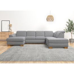 Home Affaire Wohnlandschaft &raquo;Dundee U-Form&laquo; wahlweise mit Kopfteilverstellung und zus&auml;tzlich mit Schlaffunktion grau Flachgewebe (100% Polyester) B/H/