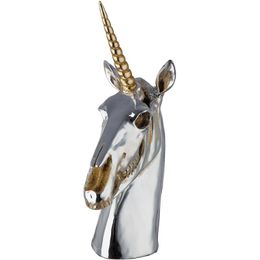 Gilde Skulptur &raquo;Skulptur Einhorn Aurex&laquo; silber Kunstharz B/H/T: 29cm