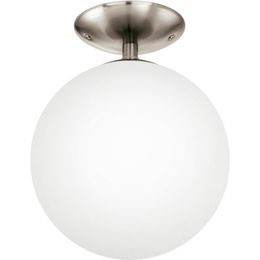 Eglo Deckenleuchte &raquo;RONDO Deckenlampe, Stahl und Glas, E27, IP20, Wohnzimmerlampe, Lampe&laquo; E27 Deckenleuchte, H31,5 x &Oslash;25 cm, nickel-matt, 1X60W exkl. 