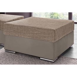 Collection AB Hocker &raquo;John, B: 100 cm&laquo; optional Federkernpolsterung braun Struktur (100% Polyester);Kunstleder SOFTLUX / Struktur (80% Polyester; 20% 