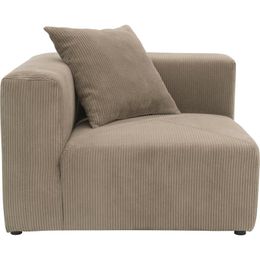 Home Affaire Sofa-Eckelement &raquo;Gerrid&laquo; Cord-Bezug, Modul-Eckelement, auch einzeln stellbar braun 100% Polyester Cord,mit Kissen
