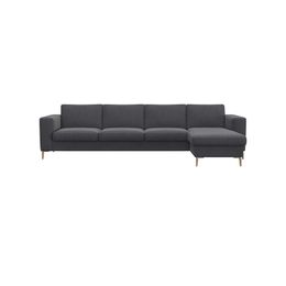 FLEXLUX Ecksofa &raquo;Fiore, super Sitzkomfort durch Kaltschaum im Sitz, L-Form&laquo; breite Armlehnen, F&uuml;&szlig;e Alu+ Eiche grau B/H/T: 295cm x 85cm x 159cm, 