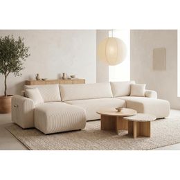 OTTO home Wohnlandschaft &raquo;JONAA Cord, U-Form, 311 cm. -OTTO. Verl&auml;ssliche Qualit&auml;t&laquo; Tonnentaschen-Federkern, Bettkasten, Schlafsofa (133/270) B/H/T: 