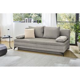 Jockenh&ouml;fer Schlafsofa &raquo;Laurin, B: 202 cm, Liegefl. 158x200 cm, Dauerschl&auml;fer&laquo; mit Schlaffunktion, Bettkasten, Kaltschaumtopper &1 Zierkissen grau Korpus: 100% 