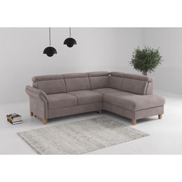 OTTO home Ecksofa &raquo;Glendale, L-Form&laquo; inkl. Kopfteilverstellung, wahlweise mit Vorziehsitz und Bettkasten braun 90% Polyester, 10% Polyamid B/H/T: 