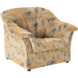 DOMO collection Sessel &raquo;Pegnitz zeitlos, elegante Armlehnen, komfortabel&laquo; beige 100% Polyester Luxus-Microfaser, B/H/T: 105cm x 82cm x 82cm