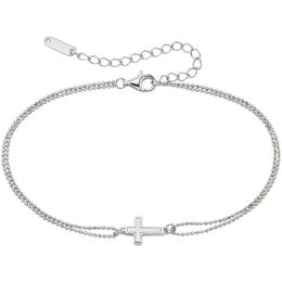 Aniston Jewelry & Watches Damen Aniston JEWELRY & WATCHES Armband &raquo;Schmuck Geschenk Armband mit Kreuz&laquo; silber 23cm, Silber 925 (Sterlingsilber)