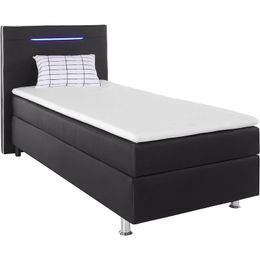 Collection AB Boxspringbett &raquo;London, inklusive Topper und Kissen, mit LED-Beleuchtung&laquo; Boxspringbett erh&auml;ltlich in 90cmx200cm, 140cmx200cm & 