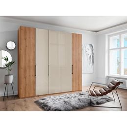 Wiemann Faltt&uuml;renschrank &raquo;Monaco&laquo; mit Teil-Glasfront sowie hochwertige Beschl&auml;ge braun Floatglas, Holzwerkstoff B/H/T: 246,3cm x 236cm x 58cm, T&uuml;ren: 
