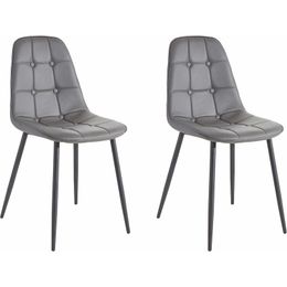 OTTO home Essgruppe Esstisch, Breite 160 cm und 4 Esszimmerst&uuml;hle, Bezug in Kunstleder grau Einheitsgr&ouml;&szlig;e