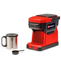 Einhell Kaffeepadmaschine &raquo;Power X-Change TE-CF 18 Li-Solo&laquo; 0,24 l Kaffeekanne Korbfilter rot F&uuml;r Tassen bis zu einer H&ouml;he von 90 mm