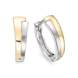 Bruno Banani Damen Paar Creolen &raquo;Schmuck Geschenk Silber 925 Ohrschmuck Ohrringe&laquo; gold Silber 925 (Sterlingsilber)