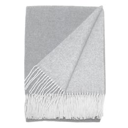 CASATEX Plaid &raquo;Duo Perla&laquo; elegantes Design grau Kaschmir, Wolle B/L: 130cm x 190cm