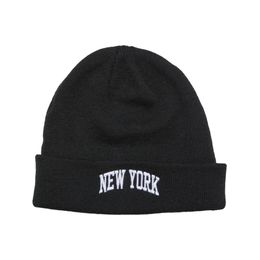 Mister Tee M&uuml;tze "New York Beanie" in Schwarz | Gr.: onesize