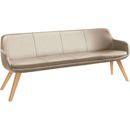 Musterring Essbank &raquo;Tavia&laquo; Stativgestell aus Eiche bianco massiv, Breite 180, 200 oder 220 cm beige B/H/T: 200cm x 87cm x 66cm, Echtleder
