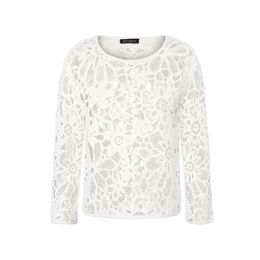 Betty Barclay Lochstrick-Pullover mit U-Boot-Ausschnitt in Rohwei&szlig; | Gr.: 48