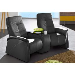exxpo - sofa fashion 2-Sitzer &raquo;Tivoli, Kinosofa, bequem,&laquo; mit Relaxfunktion, integrierter Tischablage und Stauraumfach schwarz NaturLeder;Luxus-