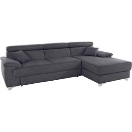 DOMO collection Ecksofa &raquo;Mira, inklusive Kopfteilverstellung f&uuml;r mehr Wohlf&uuml;hlkomfort, L-Form&laquo; wahlweise mit Bettfunktion und Bettkasten, elegant und 