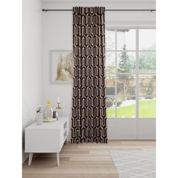 HOMING Vorhang &raquo;Tiaro&laquo; verdeckte Schlaufen 1 Stk. tlg. Fertigschal schwarz Polyester 245cm, verdeckte Schlaufen, 140cm