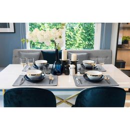 Adam Platzset &raquo;Graphic Ventus Light&laquo; GOTS organic,zertifiziert durch CERES 0242,Made in Germany blau Obermaterial: 100% Baumwolle B/L: 40cm x 40cm, 2 Stk.,