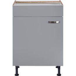 KOCHSTATION Sp&uuml;lenschrank &raquo;KS-Cara&laquo; Breite 60 cm grau basaltgrau, B/H/T: 60cm x 87cm x 58,4cm, T&uuml;ren: 1 Stk.