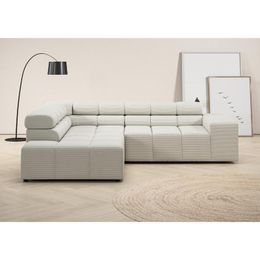 Home Affaire Ecksofa &raquo;Ancona, Ecksofa, incl. Kopfteilverstellung, Breite 249 cm, L-Form&laquo; wahlweise motorische Sitztiefenverstellung, B/T(H: 249/215/70
