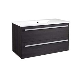 Welltime Waschtisch &raquo;Serena, Waschbeckenunterschrank inkl. Waschbecken, Badm&ouml;bel&laquo; Breite 101,5 cm, Soft-Close-Funktion, FSC schwarz B/H/T: 101,5cm x 