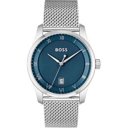 BOSS Herren BOSS Quarzuhr &raquo;PRINCIPLE&laquo; Herrenuhr, Armbanduhr, Datum, Edelstahlarmband silber Einheitsgr&ouml;&szlig;e