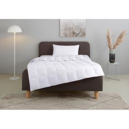 OTTO home Federbettdecke + Kopfkissen &raquo;Irah Bettdecke 135x200 cm, 155x220 cm&laquo; Set mit Kissen 80x80 cm, Sommer, Winter, Made in Germany wei&szlig; Bettdecken