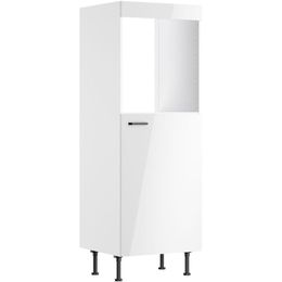 KOCHSTATION Backofen/K&uuml;hlumbauschrank &raquo;KS-Paula&laquo; 60 cm breit, 176 cm hoch, mit 1 festen Blende, 1 T&uuml;r wei&szlig;, B/H/T: 60cm x 176,6cm x 58,4cm, T&uuml;ren: 1 