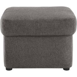 DOMO collection Polsterhocker &raquo;SARAFINA 61x61 cm, hochwertig und komfortabel&laquo; grau Microfaser PRIMABELLE (100% Polyester) / Struktur (90% Polyester; 