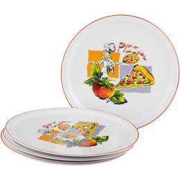 Creatable Pizzateller &raquo;Milano Sofia, Teller Set, 4-tlg.&laquo; Vielseitig einsetzbar, Europ&auml;ische Qualit&auml;t wei&szlig; Porzellan 30cm