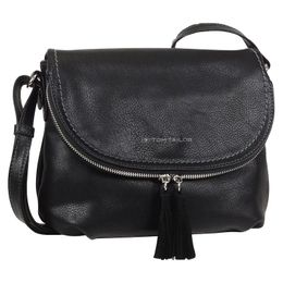 Tom Tailor Damen Tom Tailor Umh&auml;ngetasche &raquo;LARY&laquo;, Crossbody Bag mit modischen Quasten am Zipper schwarz B/H/T: 29cm x 23cm x 7cm
