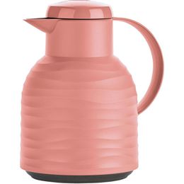 Emsa Isolierkanne &raquo;Samba Wave&laquo; 1 l Made in Germany, 12h warm/24h kalt, Quick-Press-Deckel, Glaskolben orange Glas, Kunststoff 1 l