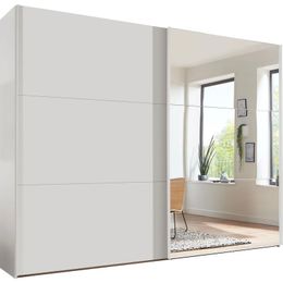 Wiemann Schwebet&uuml;renschrank &raquo;Korfu&laquo; hochwertige Beschl&auml;ge wei&szlig; Glas, Holzwerkstoff B/H/T: 246,9cm x 217cm x 67cm, T&uuml;ren: 2 Stk.