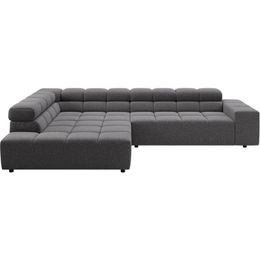 Home Affaire Ecksofa &raquo;Ancona, Ecksofa, incl. Kopfteilverstellung, Breite 319 cm, L-Form&laquo; wahlweise elektrische Sitztiefenverstellung 100% Polyester B/