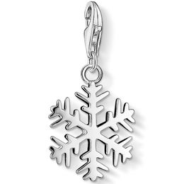 Thomas Sabo Damen Thomas Sabo Charm-Einh&auml;nger &raquo;Schneeflocke&laquo; silber Einheitsgr&ouml;&szlig;e