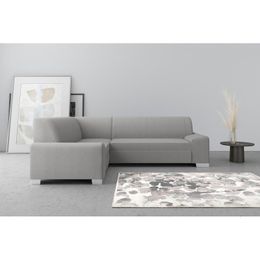 DOMO collection Ecksofa &raquo;Anzio in kubischer Formensprache, flache Armlehnen, L-Form&laquo; Wahlweise mit Bettfunktion und Federkern f&uuml;r hohen Sitzkomfort 
